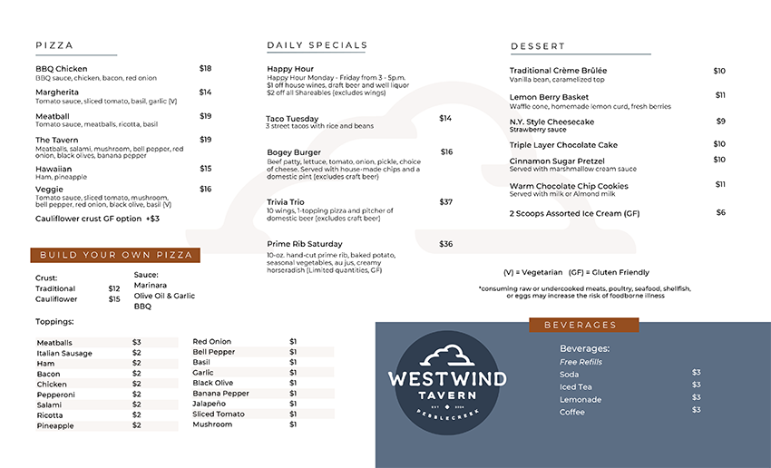 Westwind Tavern - PebbleCreek Homeowner Association